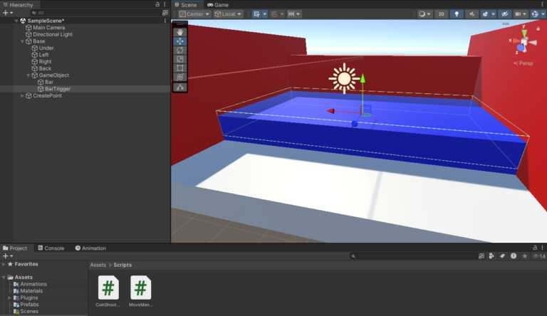 【Unity3D】コインプッシャーゲームの作り方④~押し出しバーのアニメーション設定方法 | C-BA Unity-memo